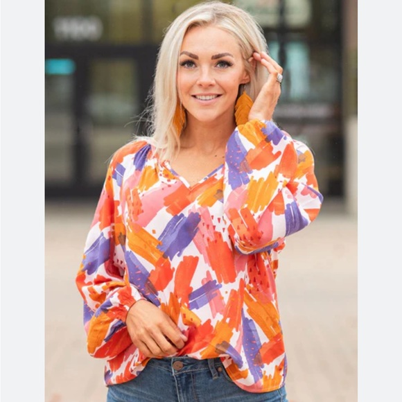 Emily Wonder | Tops | New Emily Wonder Paint My Love Top | Poshmark